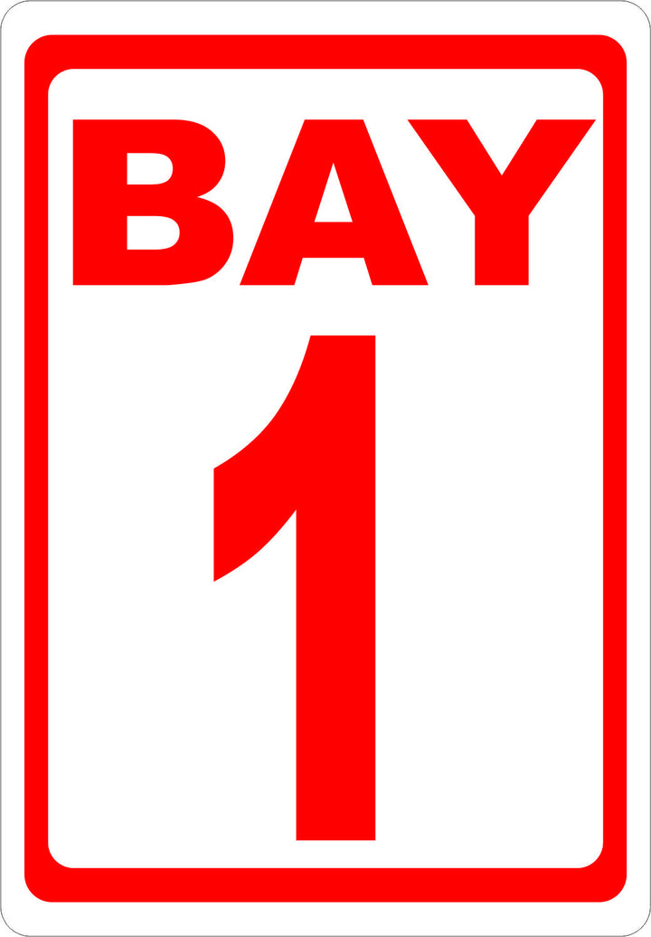 Bay Numbering Sign – Signs by SalaGraphics