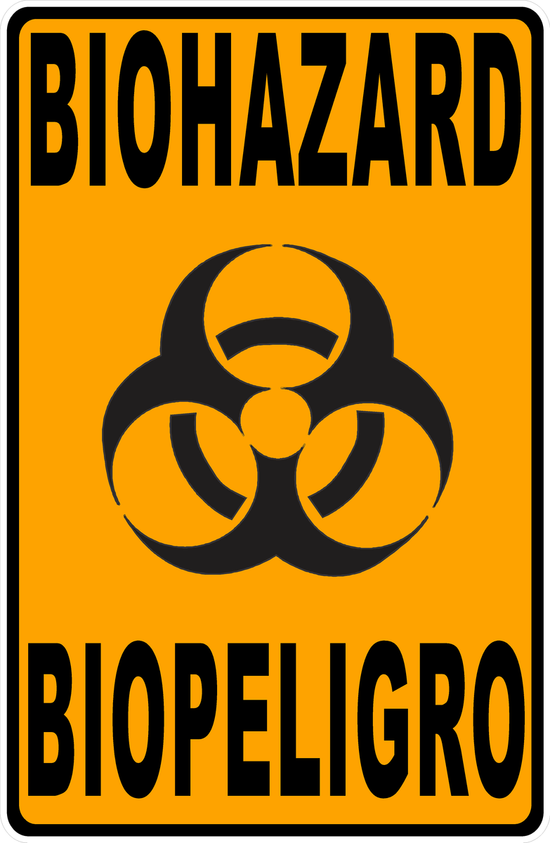 Biohazard Bilingual Sign – Signs by SalaGraphics