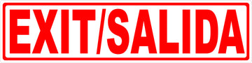 Bilingual Exit Sign 6"x24" Composite Aluminum – Signs by SalaGraphics