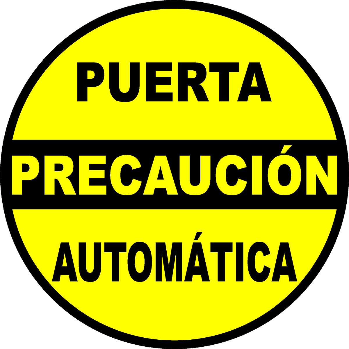 Caution Automatic Door Decal – Signs by SalaGraphics