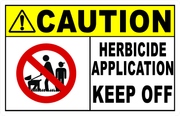 Caution Herbicide Application Keep Off Sign – Signs by SalaGraphics