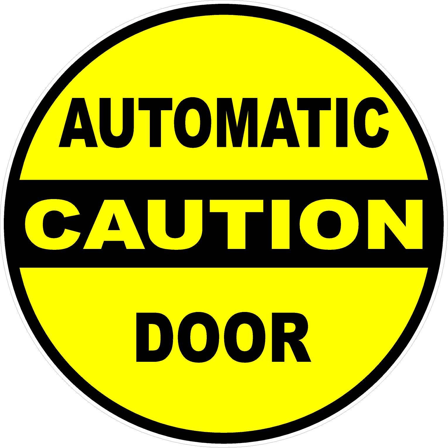 Caution Automatic Door Decal – Signs by SalaGraphics