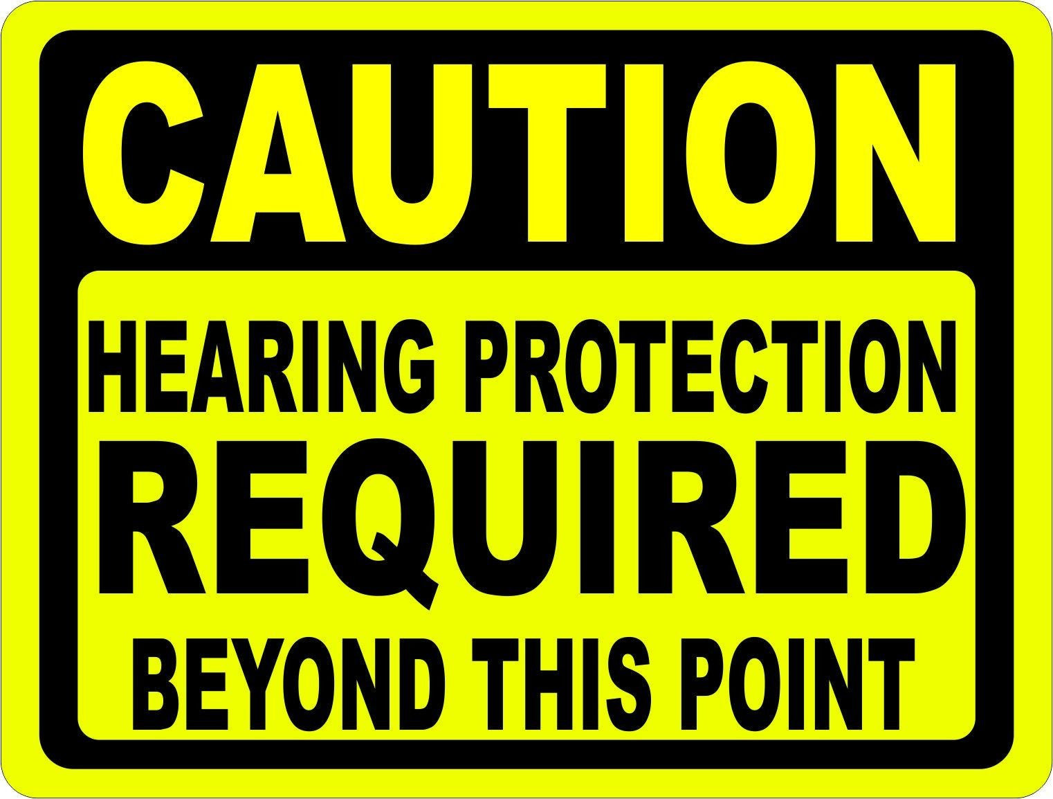 Caution Hearing Protection Required Beyond Point Sign – Signs by ...