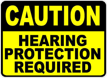 Caution Hearing Protection Required Sign – Signs by SalaGraphics