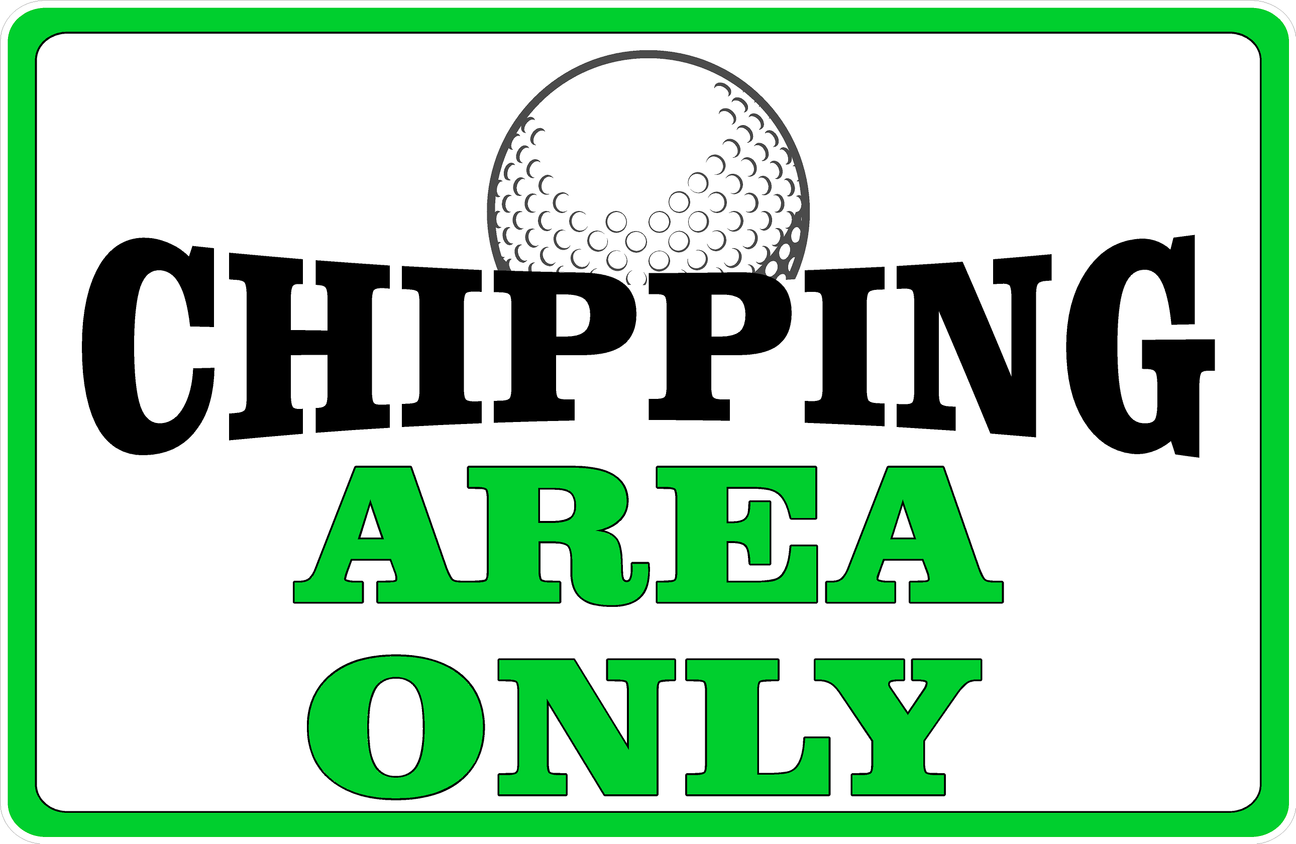 Chipping Area Only Sign – Signs by SalaGraphics