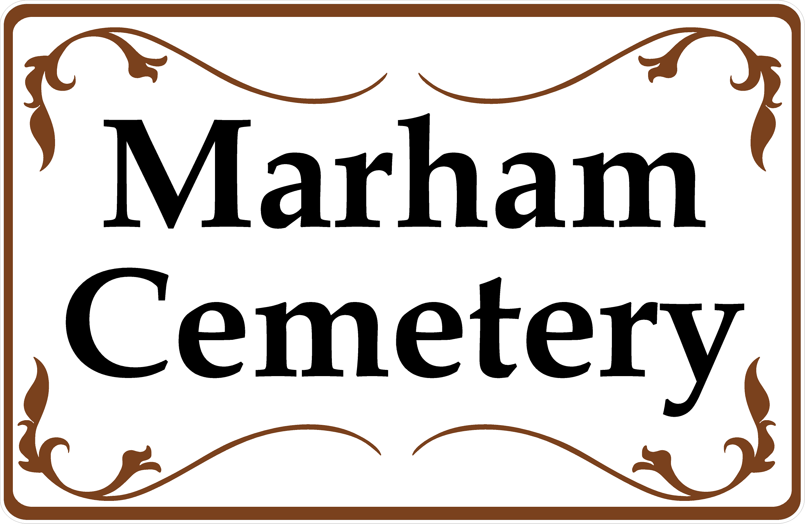 Custom Designed Cemetery Sign – signs by salagraphics