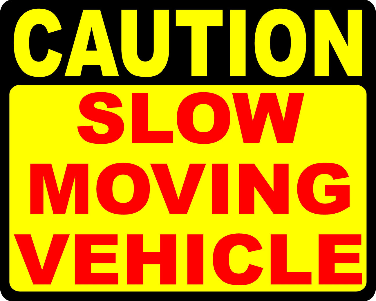 Caution Slow Moving Vehicle Decal Multi-Pack – Signs by SalaGraphics