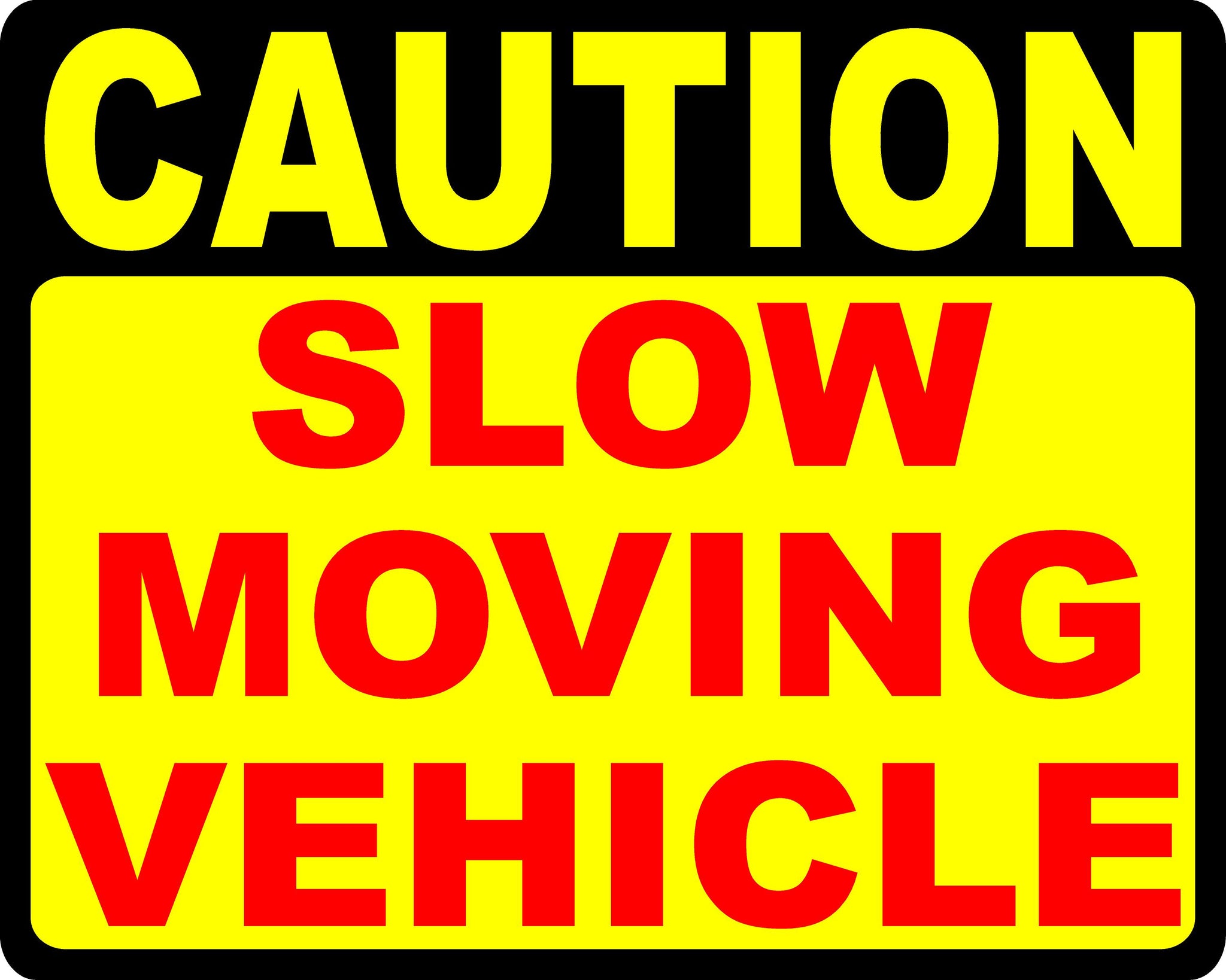Caution Slow Moving Vehicle Decal Multi-Pack – Signs by SalaGraphics