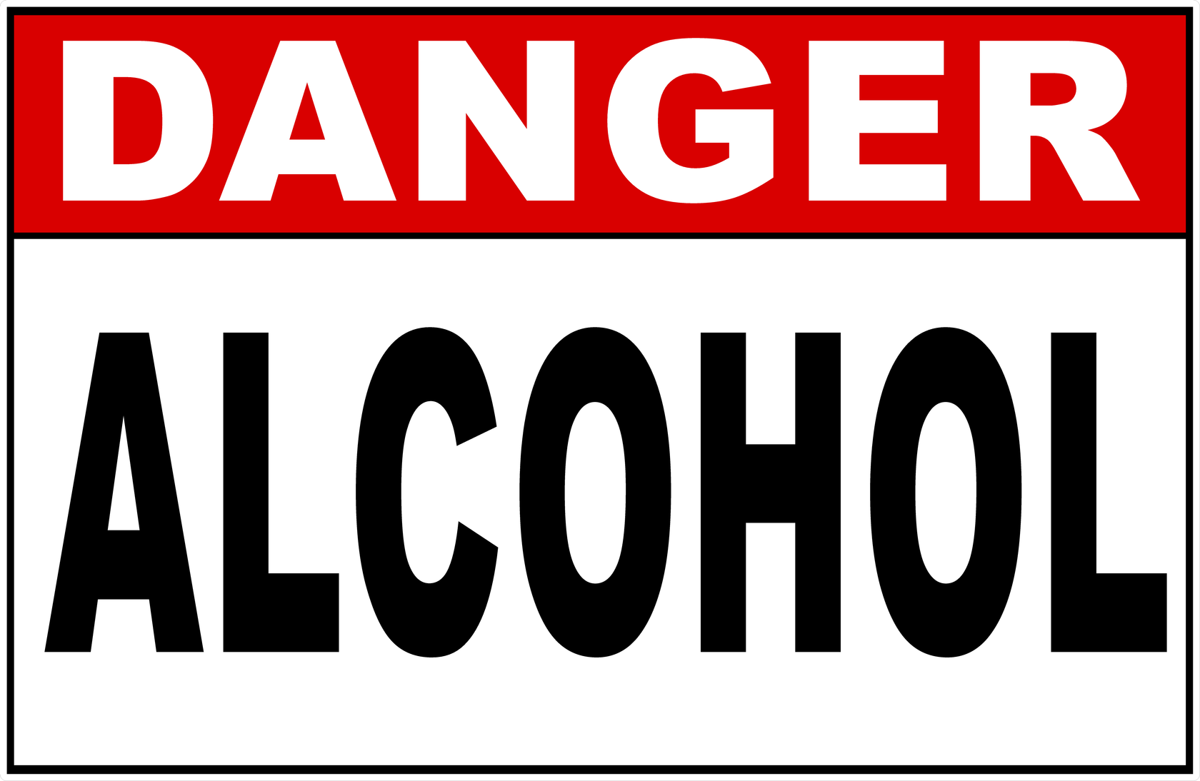 Danger Alcohol Sign – signs by salagraphics