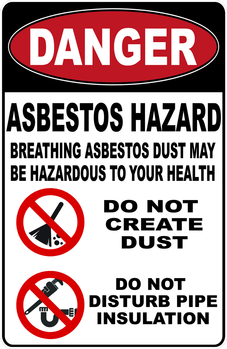 Danger Asbestos Hazard Sign – Signs by SalaGraphics