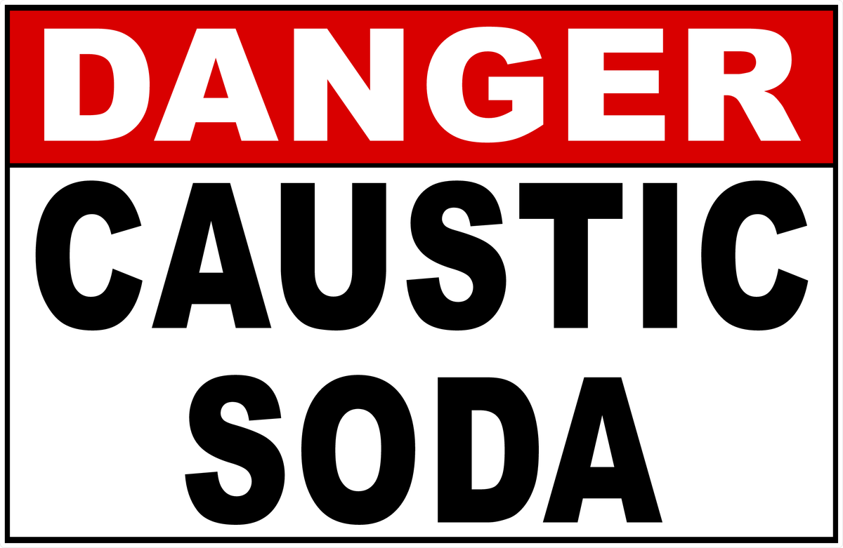 Caution Caustic Soda Sign – Signs by SalaGraphics