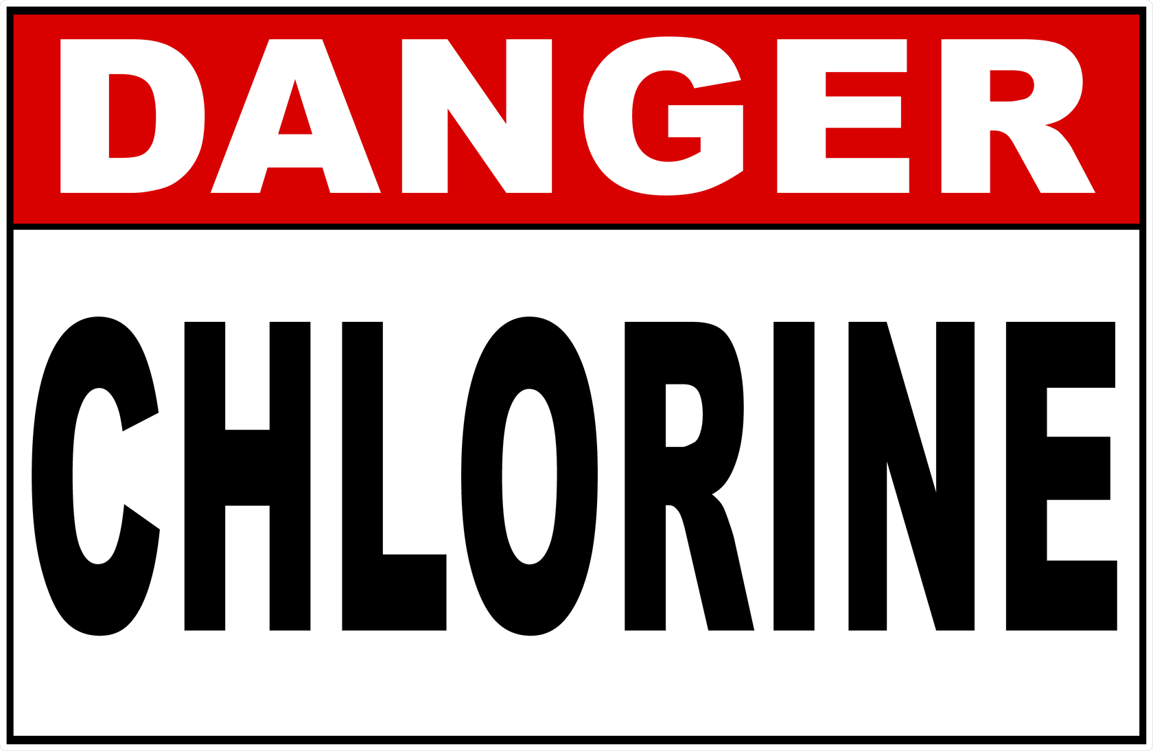 Danger Chlorine Sign – signs by salagraphics