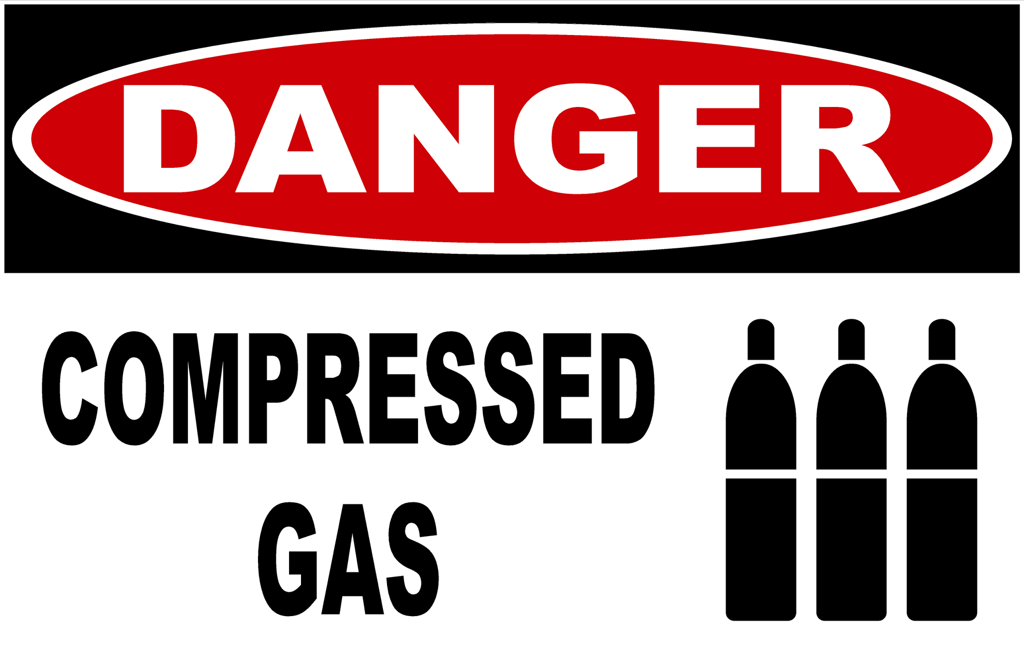 Danger Compressed Gas Sign – Signs by SalaGraphics