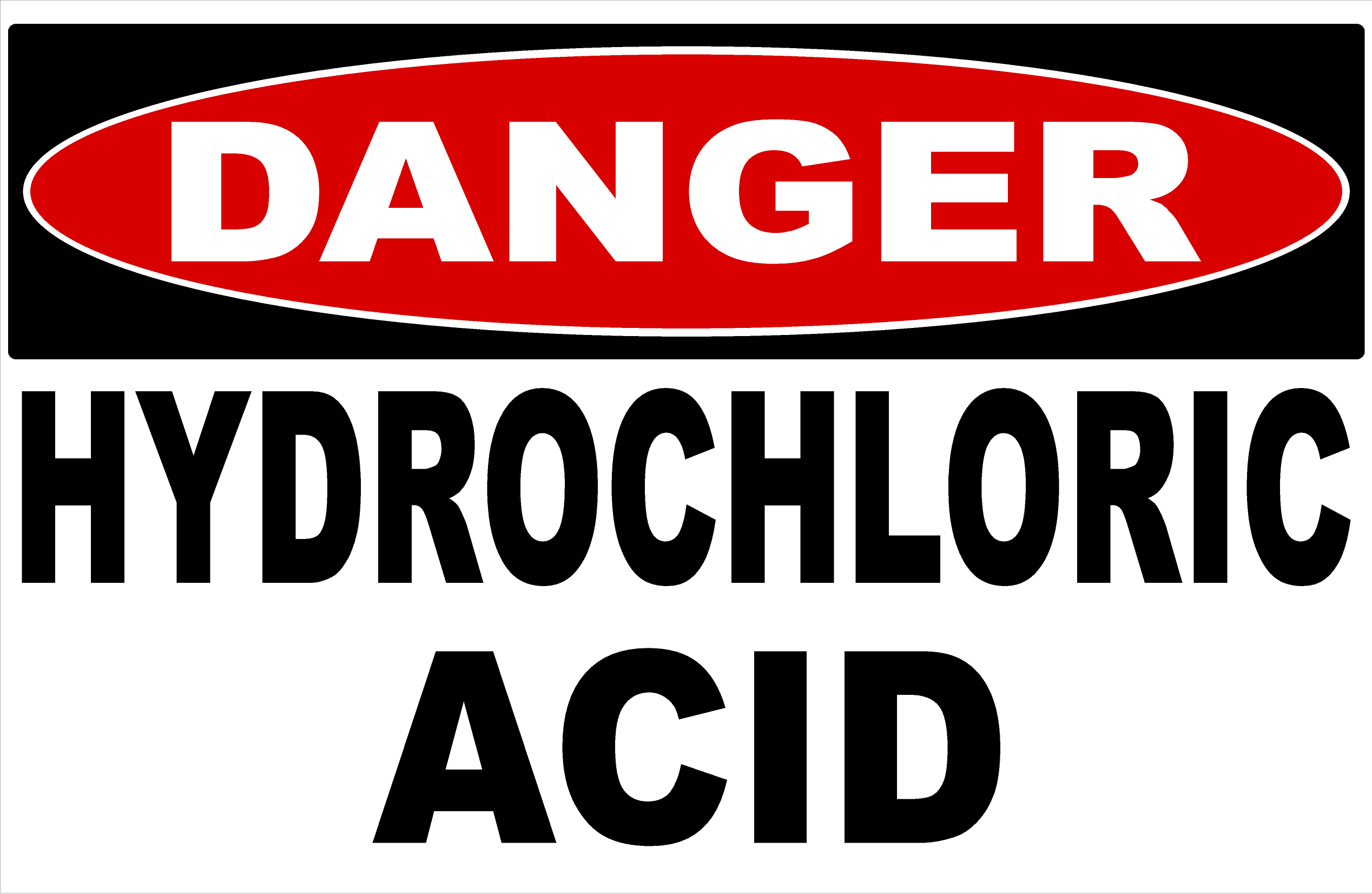 Danger Hydrochloric Acid Sign – Signs by SalaGraphics