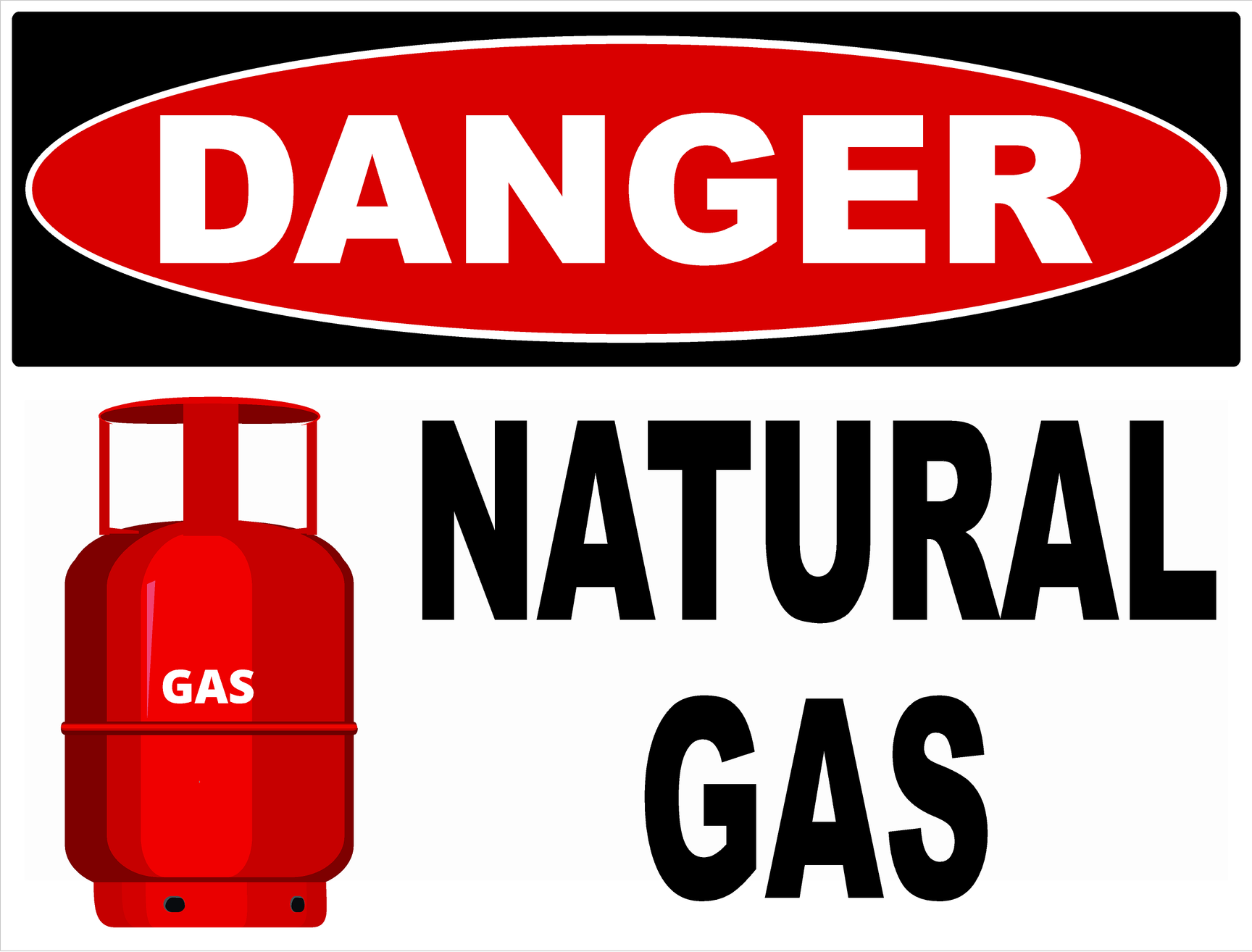 Danger Natural Gas Sign – Signs by SalaGraphics