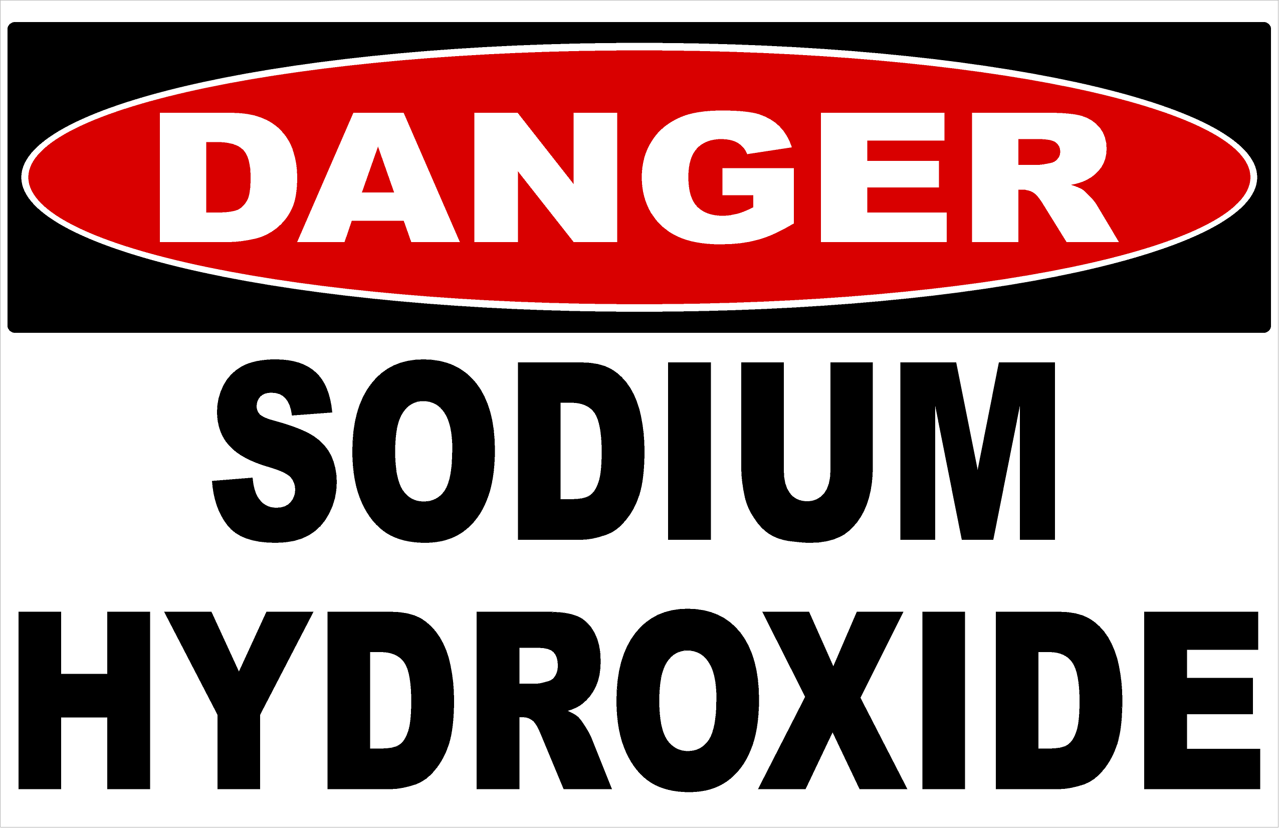 Danger Sodium Hydroxide Sign – Signs by SalaGraphics