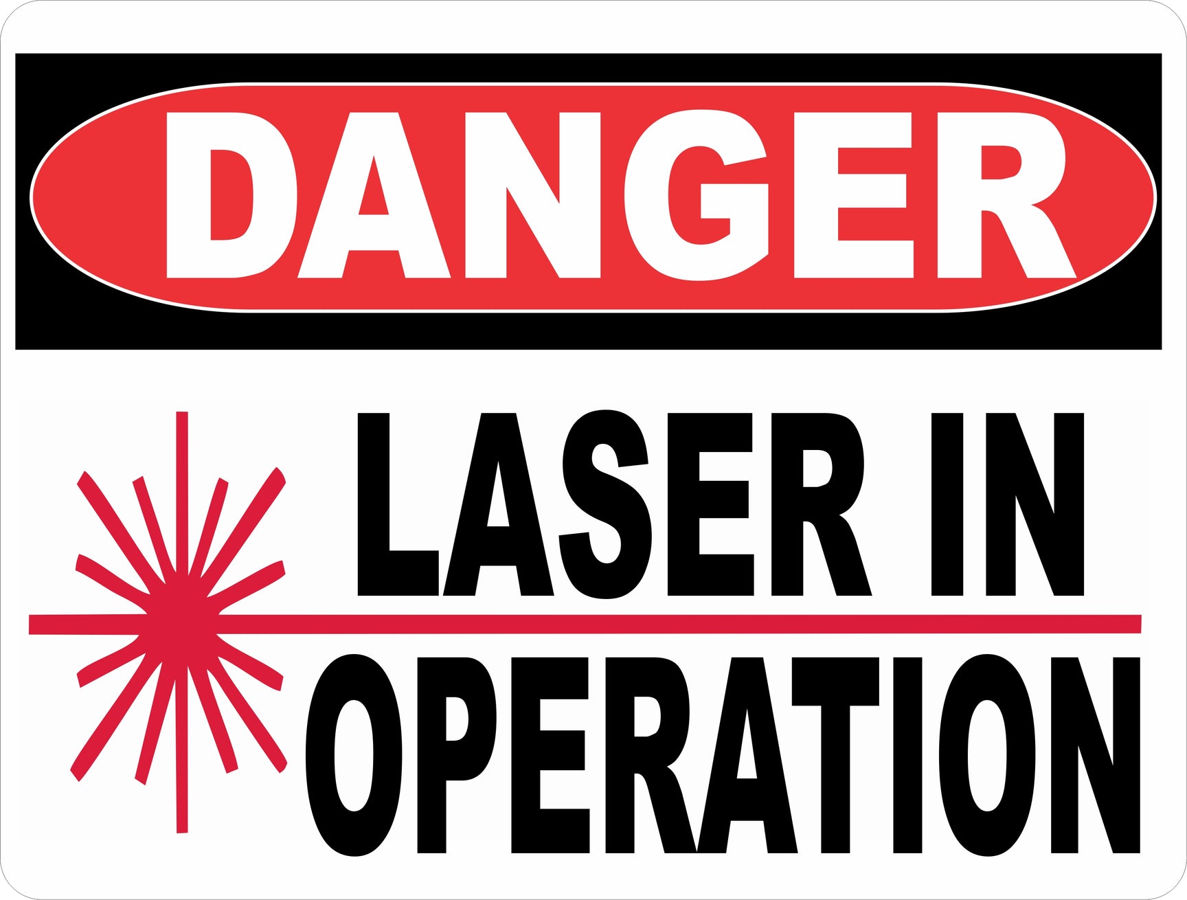 Danger Laser in Operation Sign – Signs by SalaGraphics