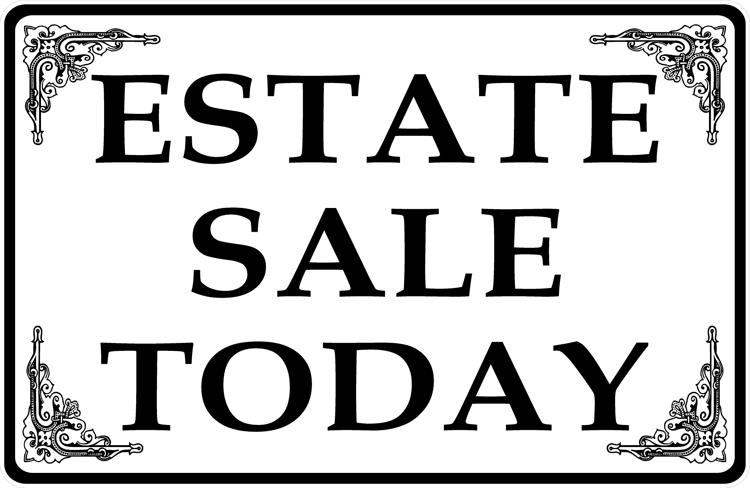 Estate Sale Signs Clipart Free Vector | Open House Sign Real Estate