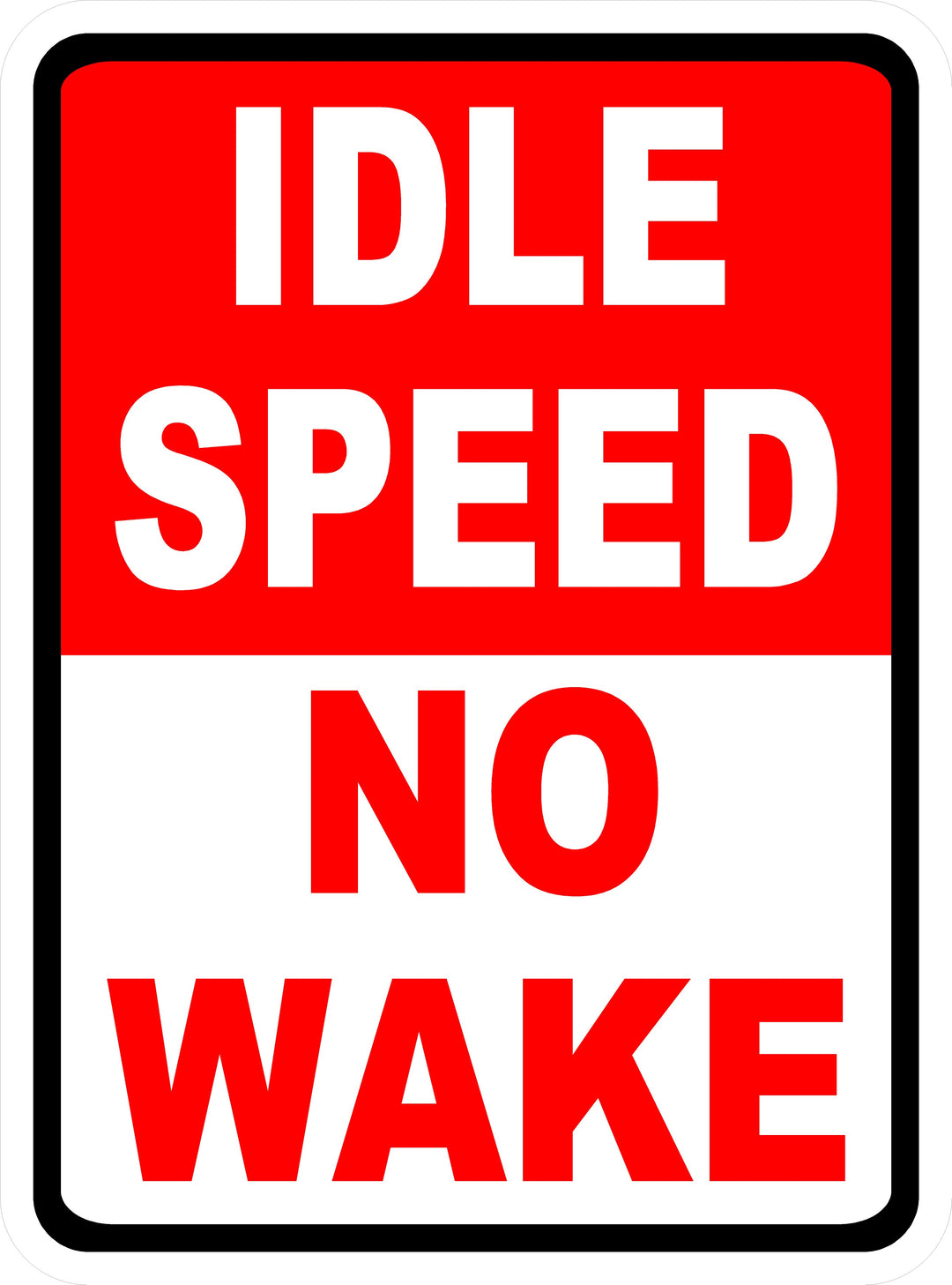 Idle Speed No Wake Sign – Signs by SalaGraphics