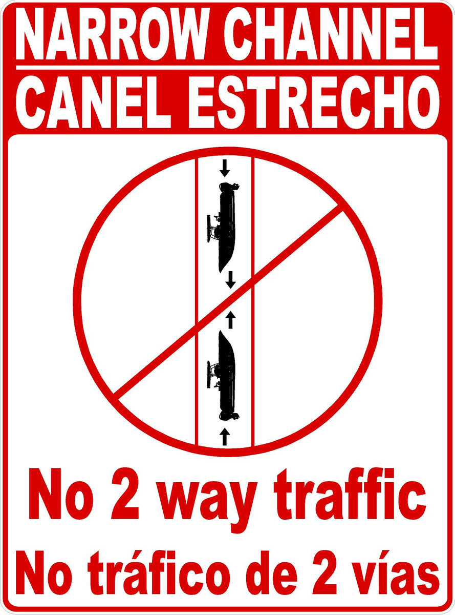 Narrow Channel Bilingual Sign English/Spanish – Signs by SalaGraphics