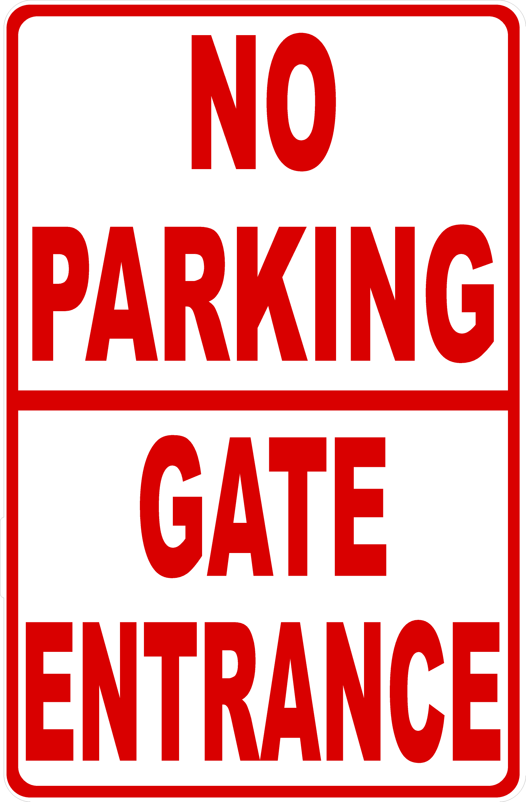No Parking Gate Entrance Sign – signs by salagraphics