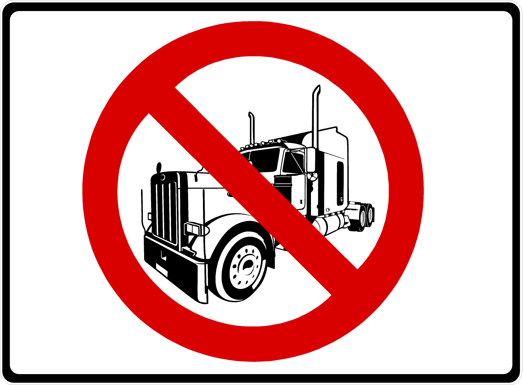 No Semi Trucks Sign – Signs by SalaGraphics