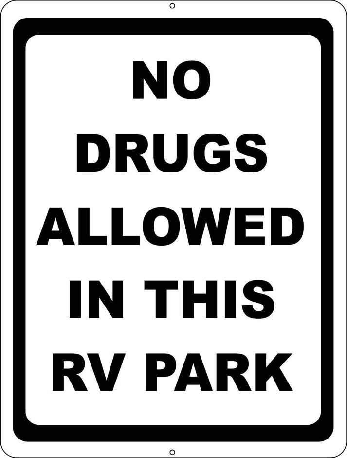 No Drugs Allowed in this RV Park Sign – signs by salagraphics