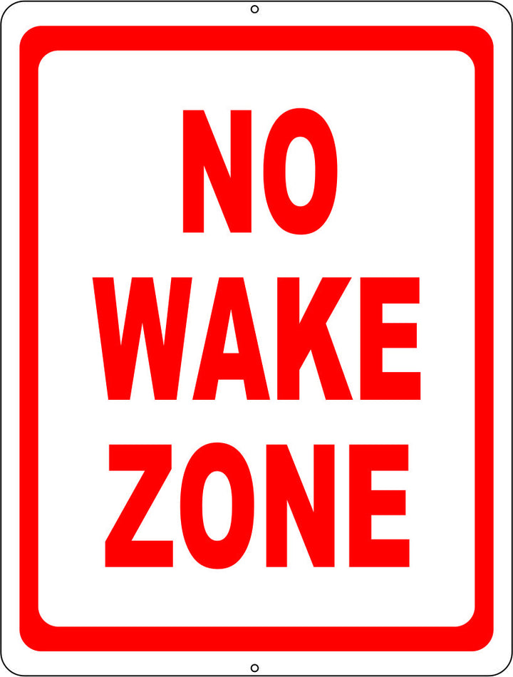No Wake Zone Sign – Signs by SalaGraphics