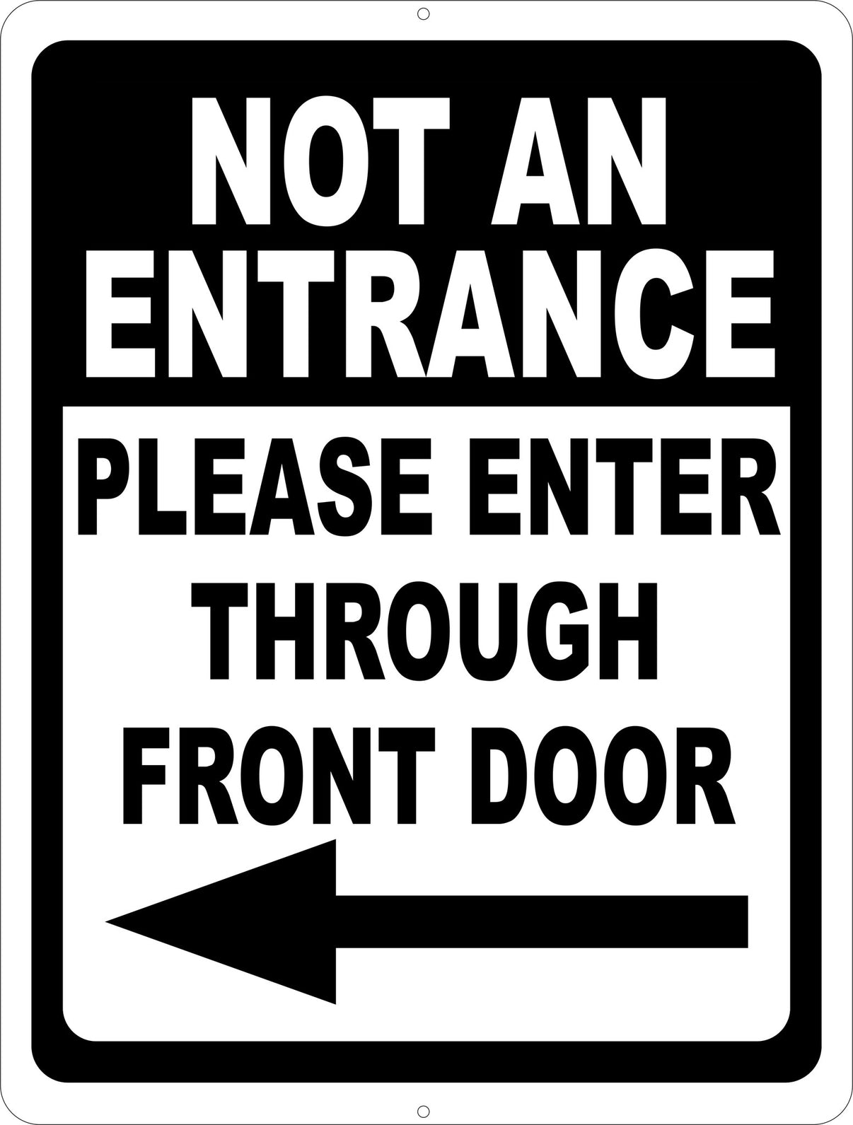 Not an Entrance Please Enter Through Front Door with Optional Directio ...