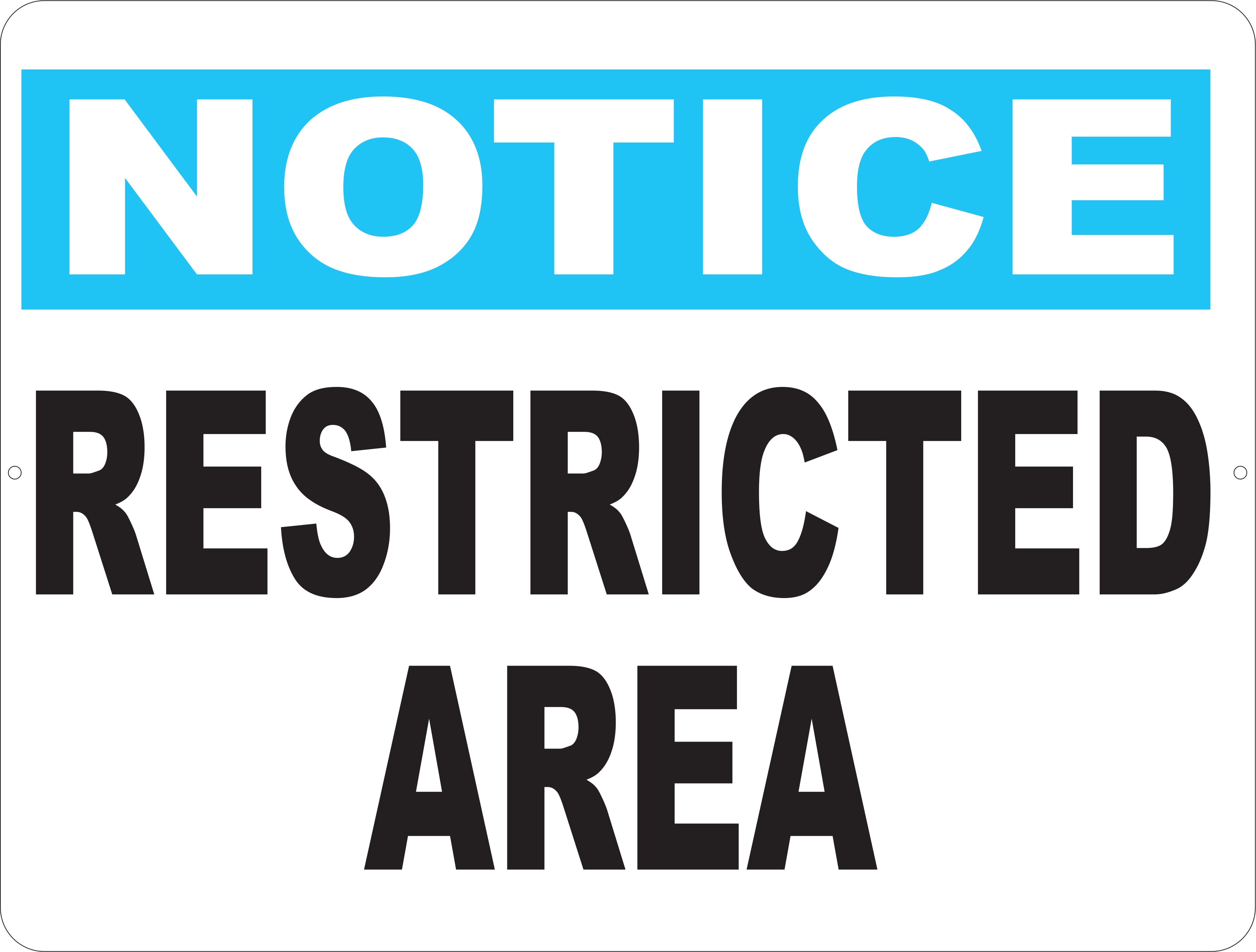Notice Restricted Area Sign – Signs by SalaGraphics