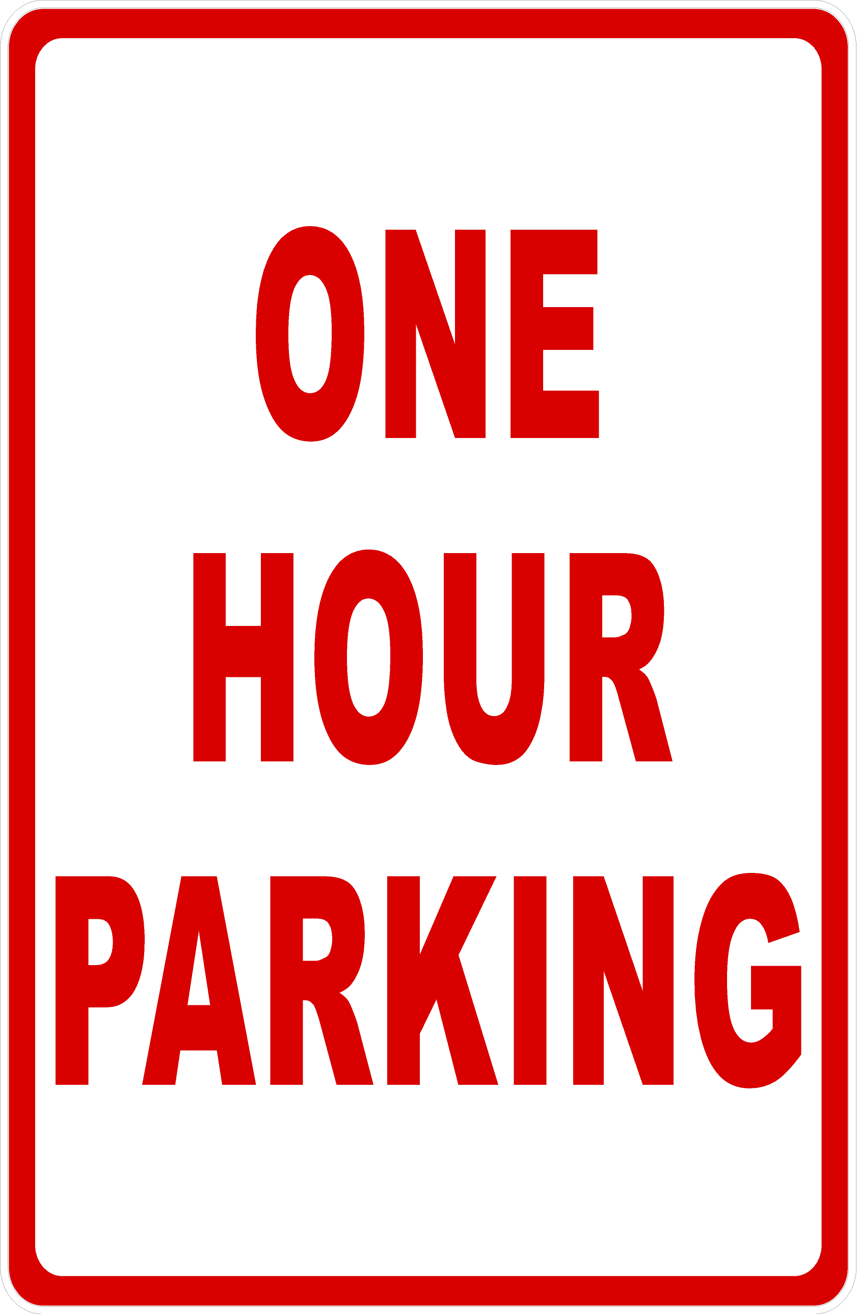 One Hour Parking Sign – Signs by SalaGraphics