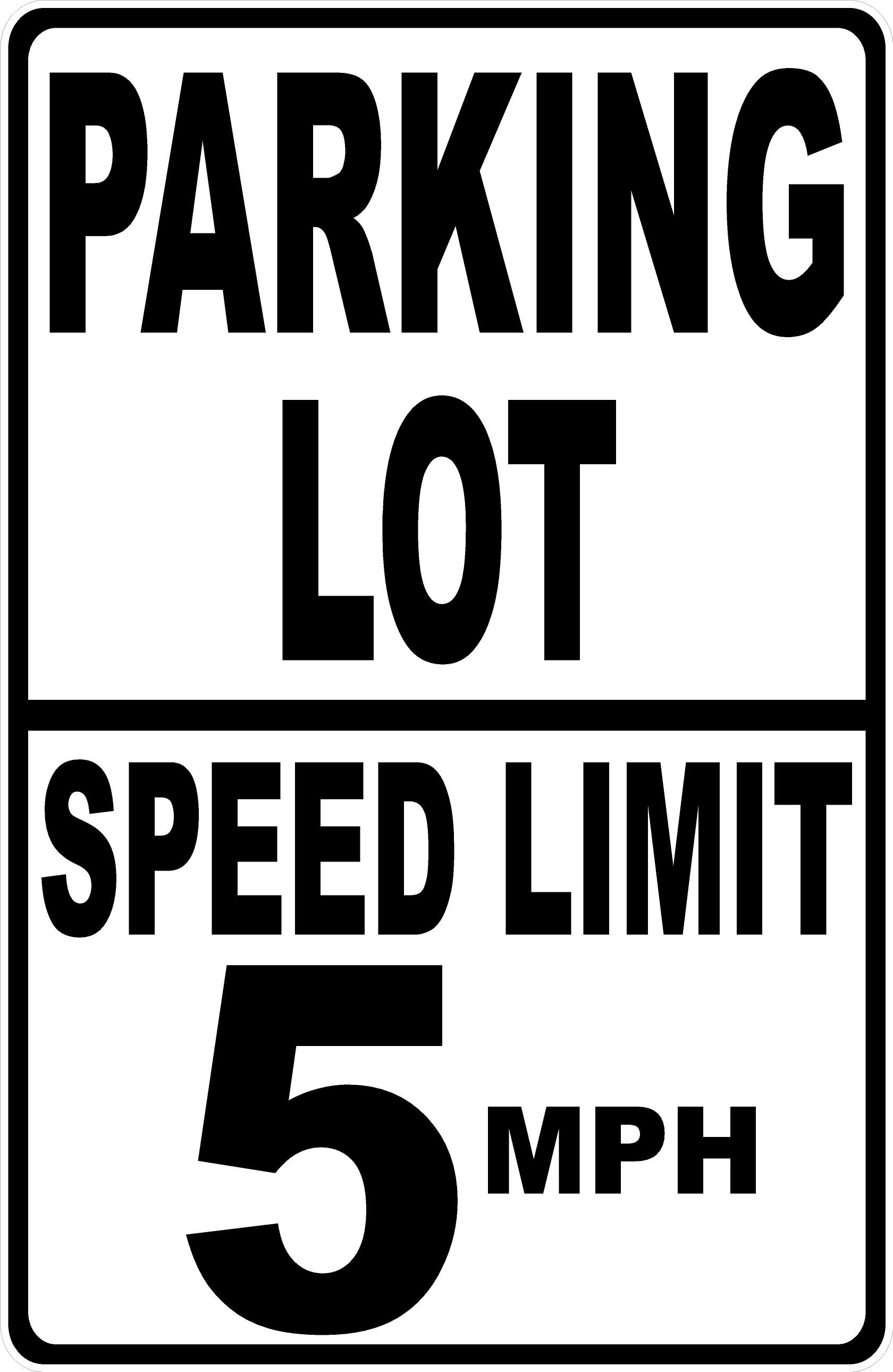 Parking Lot Speed Limit Your Choice MPH Sign – signs by salagraphics