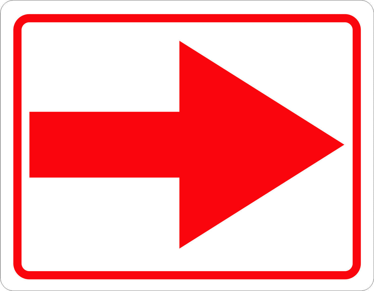 Directional Arrow Sign Red – Signs by SalaGraphics