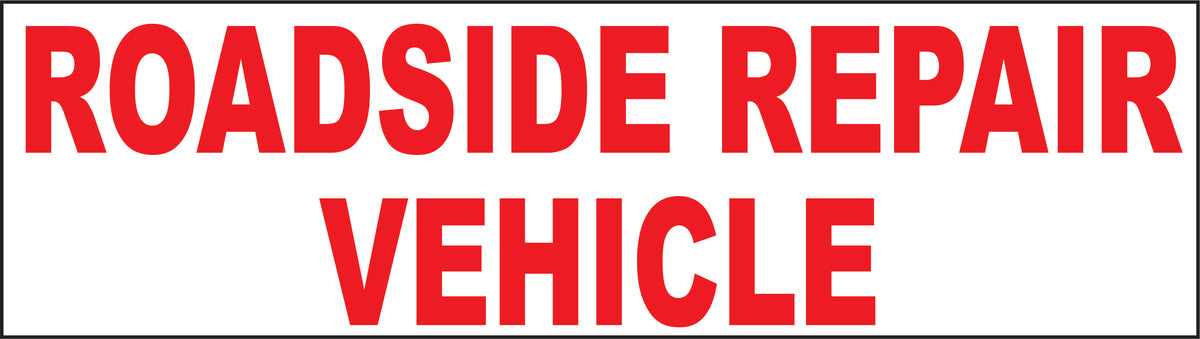 Roadside Repair Vehicle Magnet – Signs by SalaGraphics