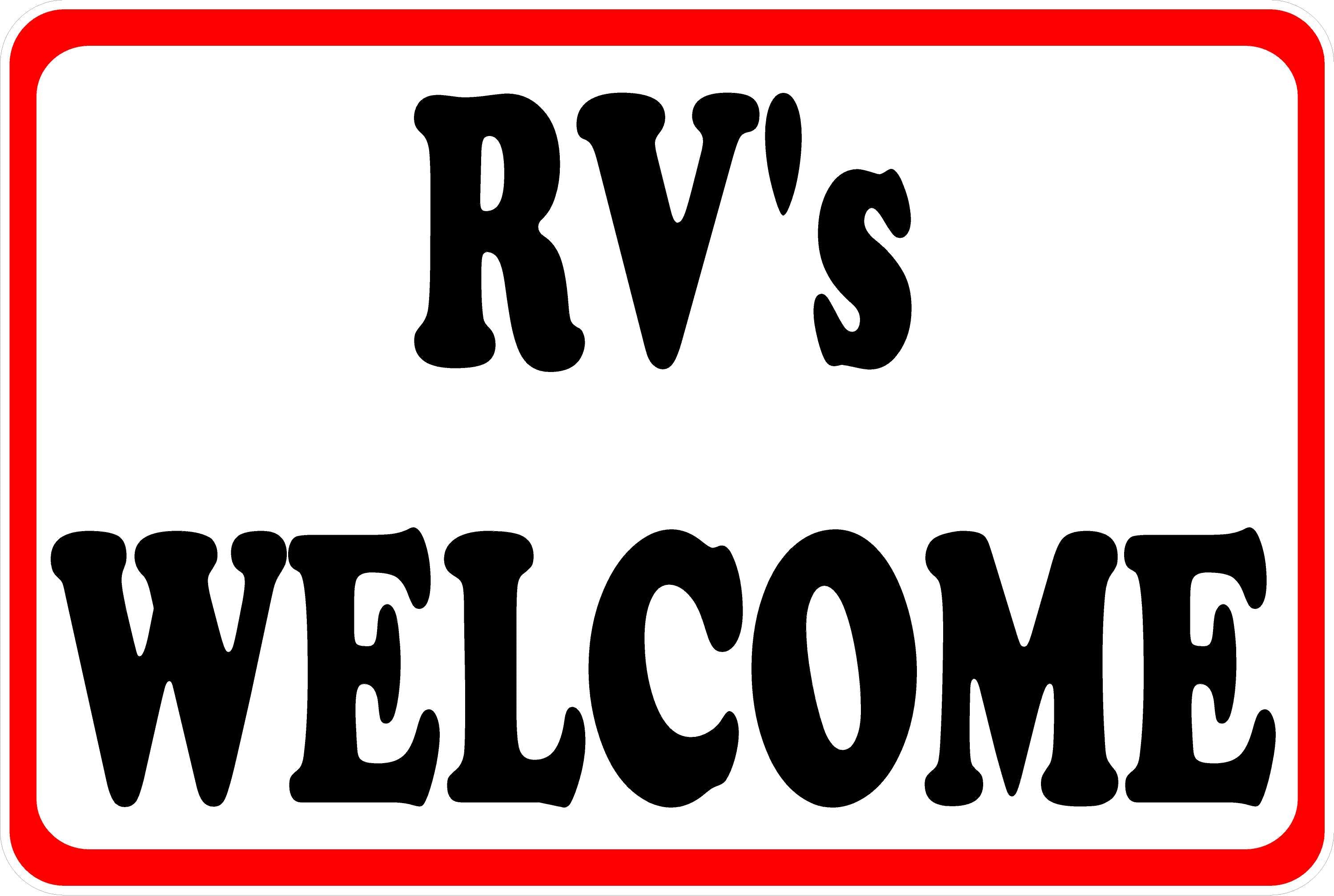 RV's Welcome Sign – Signs by SalaGraphics