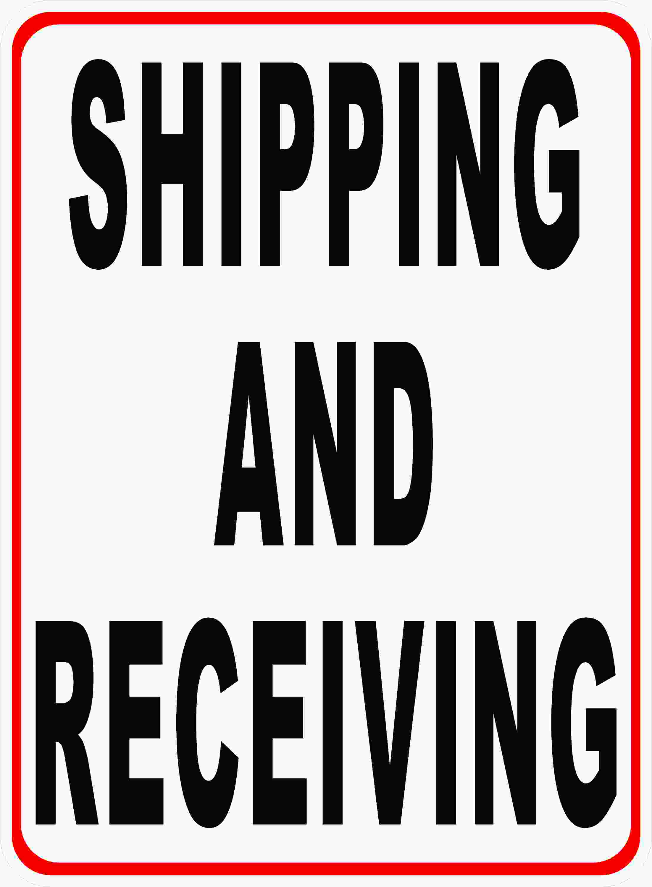 Shipping and Receiving Sign With Optional Directional Arrow – Signs by ...