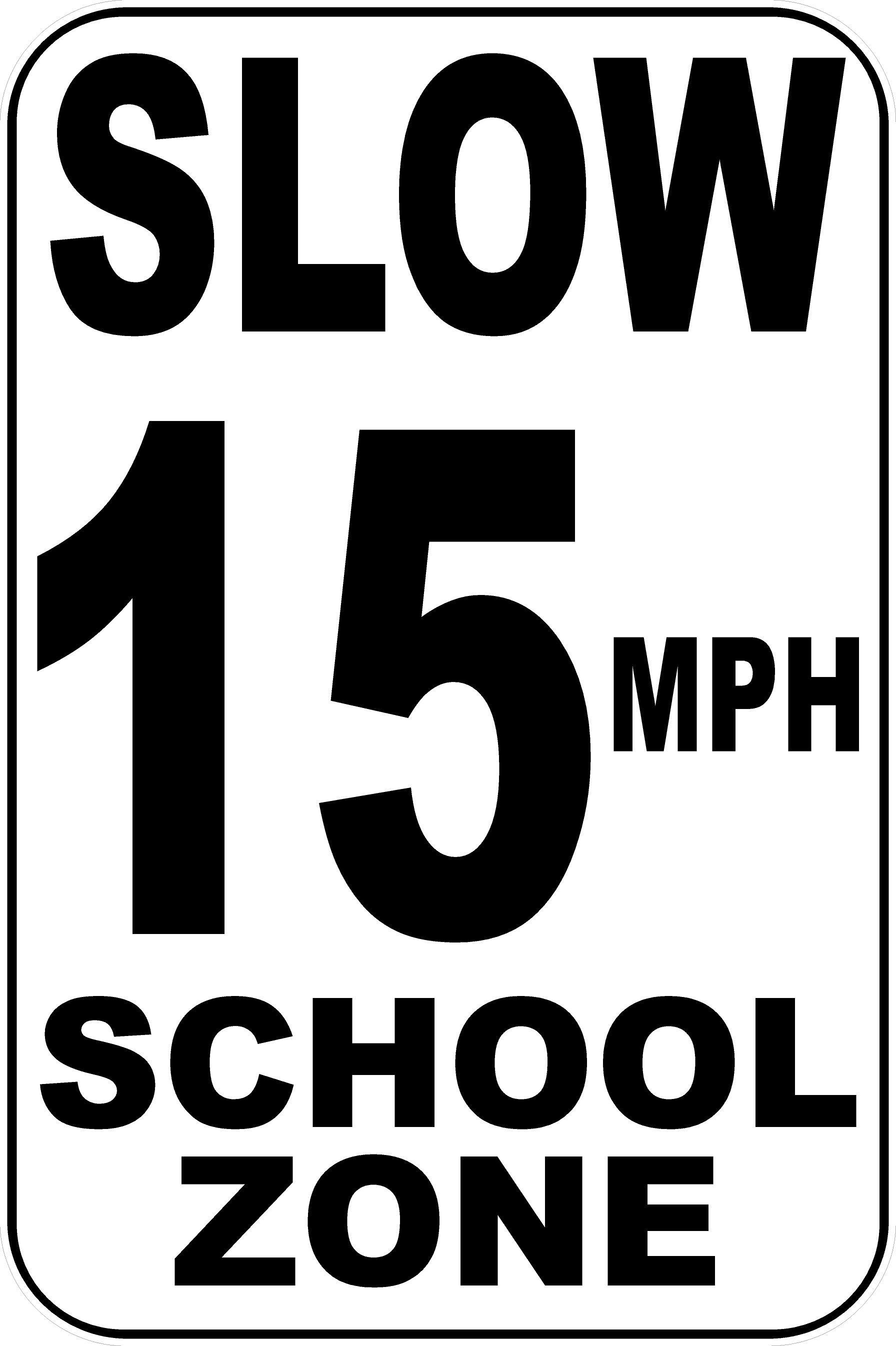 Slow School Zone Sign