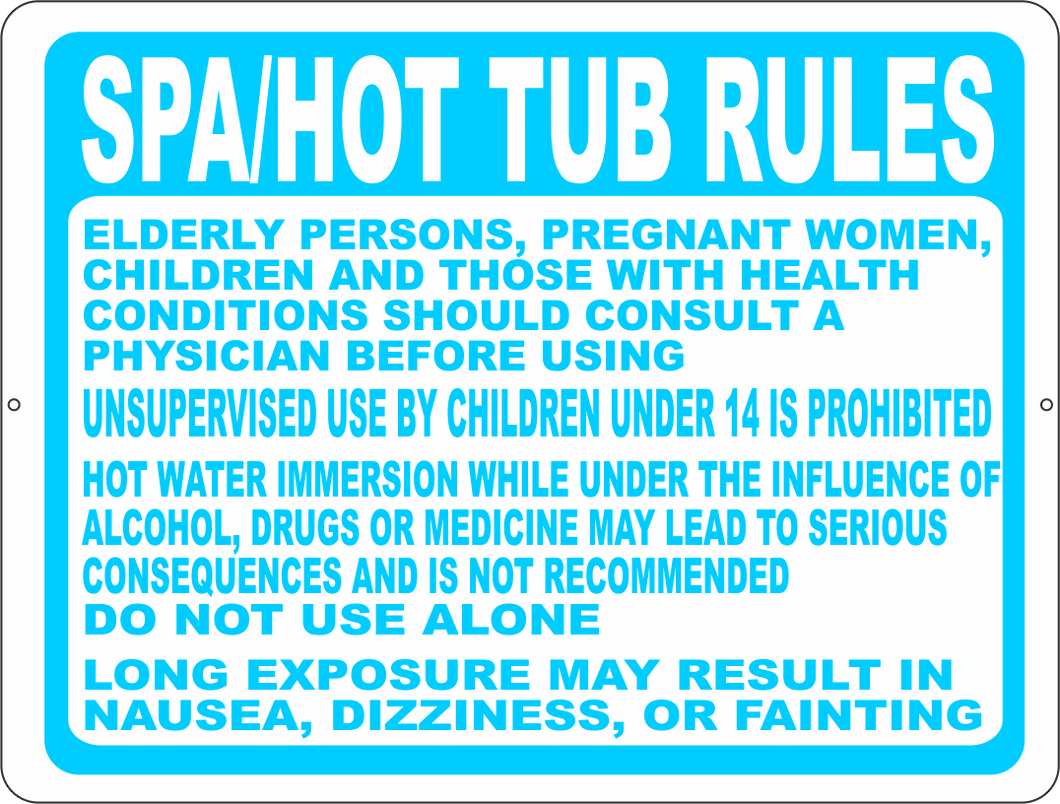 Spa Hot Tub Rules Sign Signs By SalaGraphics Spa Hot Tub Rules Sign Signs By SalaGraphics