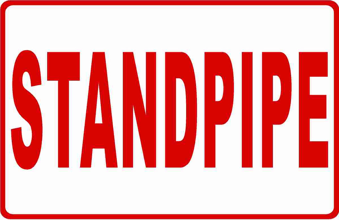 Standpipe Sign – Signs by SalaGraphics