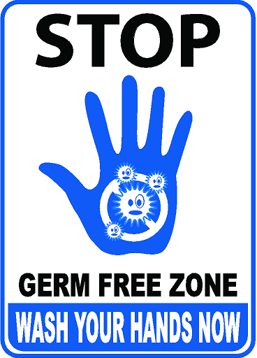 Stop Germ Free Zone Wash Your Hands Now Decal Multi-Pack – Signs by ...