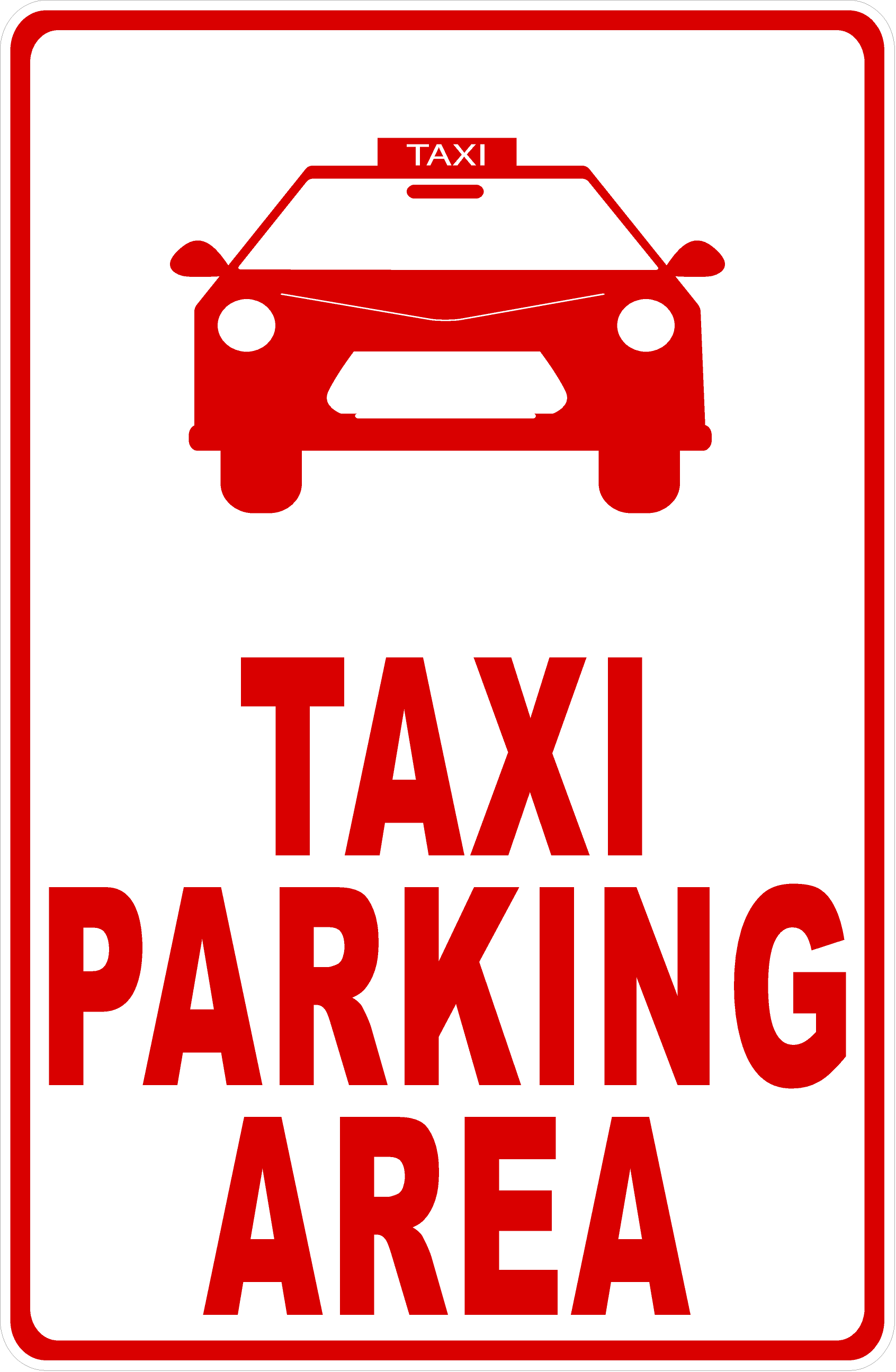 Taxi Parking Area Sign – Signs by SalaGraphics