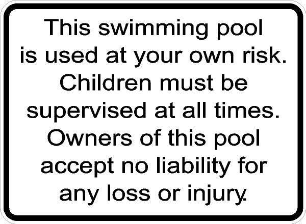 Pool Use Rules Sign – Signs by SalaGraphics