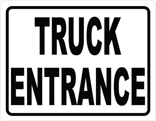 Truck Entrance with Optional Directional Arrow Sign – Signs by SalaGraphics
