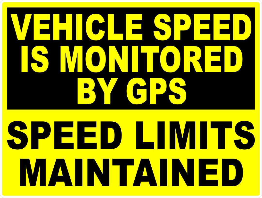 Vehicle Speed Monitored by GPS Decal Multi-Pack – Signs by SalaGraphics