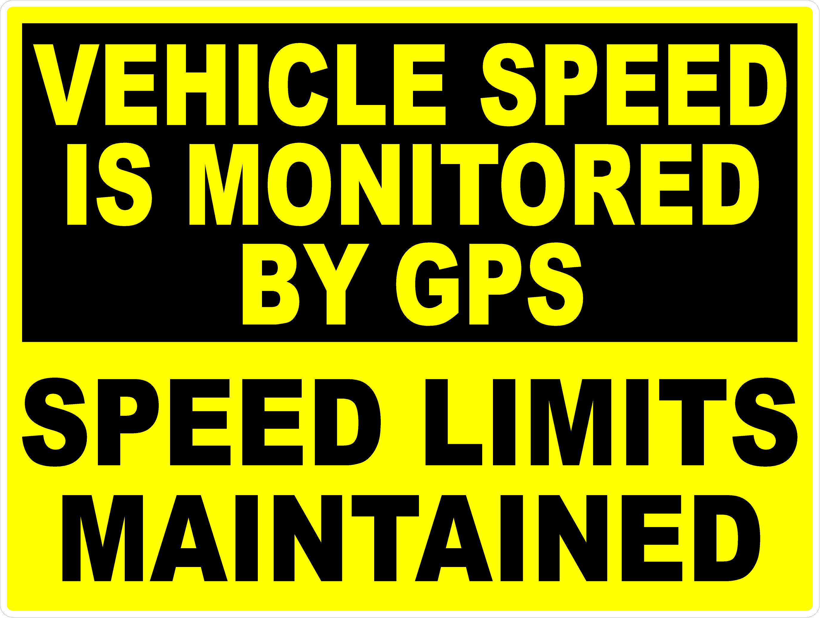 Vehicle Speed Monitored by GPS Decal Multi-Pack – Signs by SalaGraphics