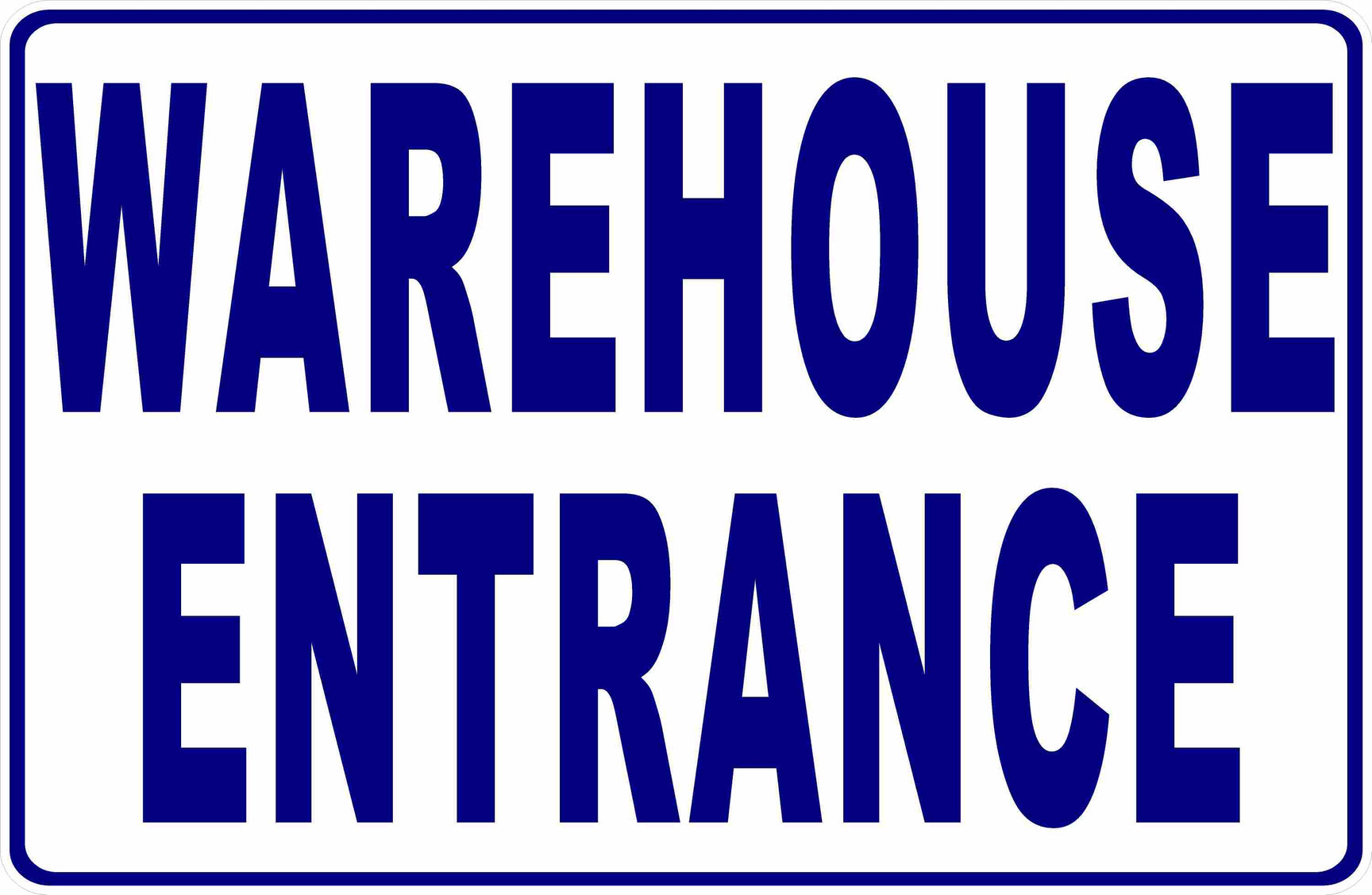 Warehouse Entrance with optional Directional Arrow Sign – Signs by ...