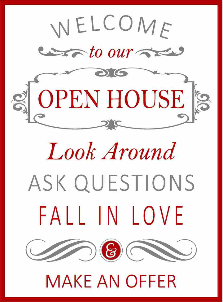 Welcome to Our Open House Real Estate Sign – Signs by SalaGraphics