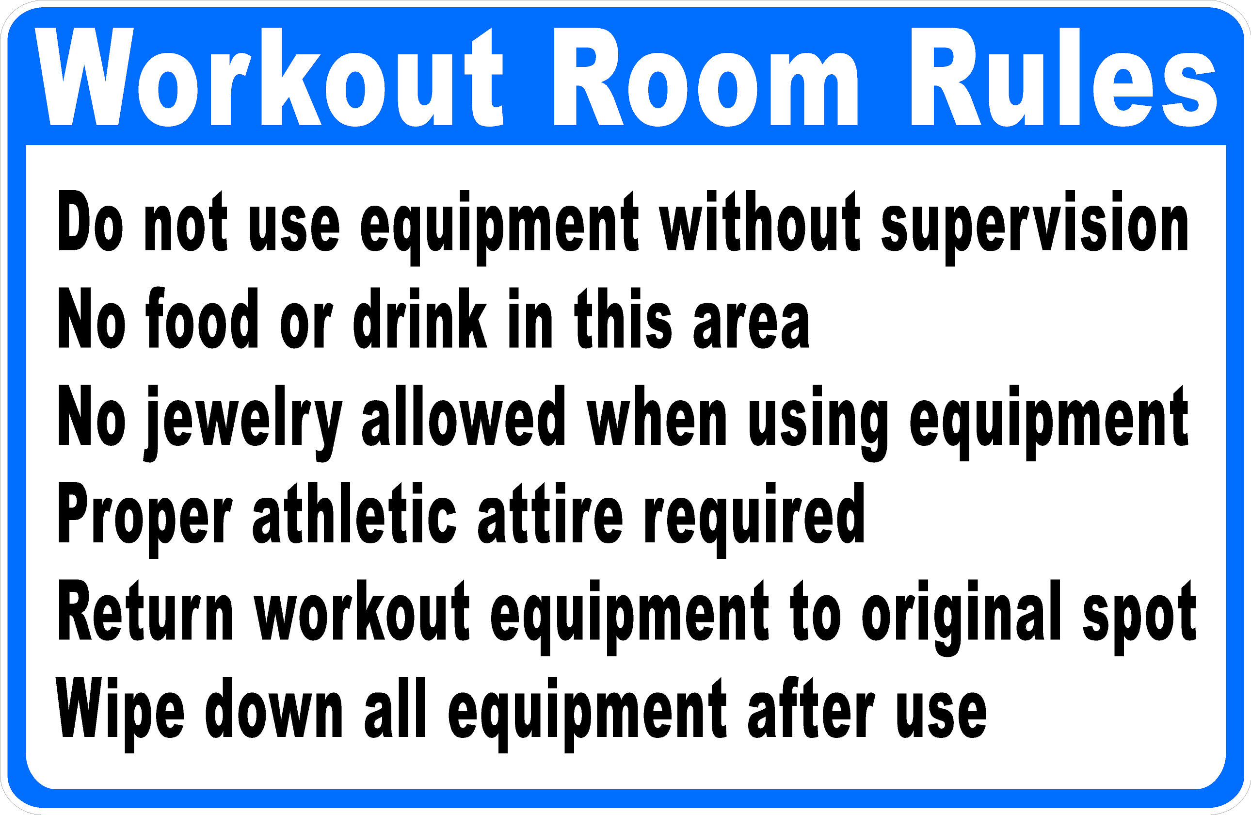 Weigh Room Closed Signs Weight Room Rules Notice